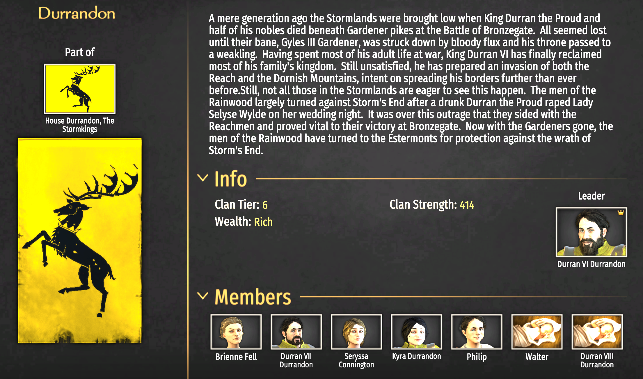 House Durrandon, The Stormkings image - Age of Petty Kings: Bannerlord ...